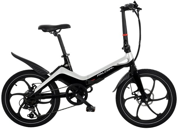 FALCON CYCLES Flo Black/Silver 36V 7.8Ah 2021 Model - The Bike Factory