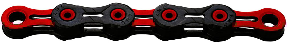 KMC CHAINS X10 SL 10 SPEED CHAIN RED/BLACK - The Bike Factory