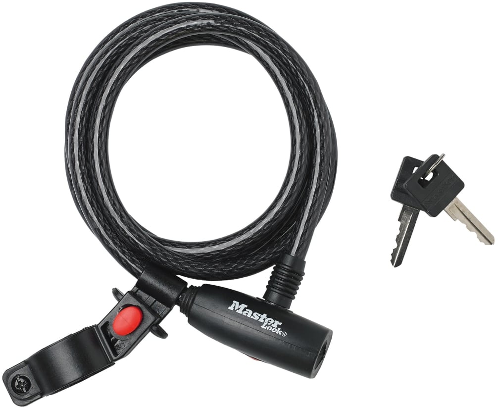 Masterlock Master Lock Cable Key Lock 10mm x 18m 8232 - The Bike Factory